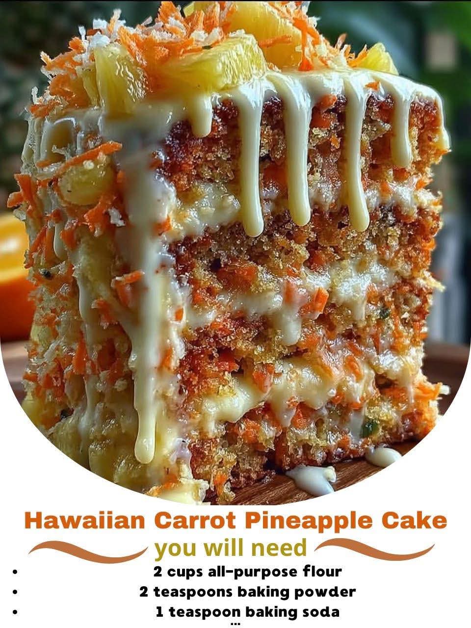 Hawaiian Carrot Pineapple Cake - Find Recipes