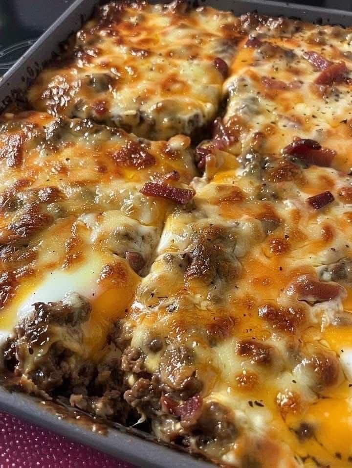 Low-Carb Bacon Cheeseburger Casserole - Find Recipes