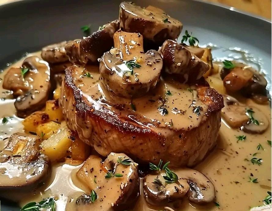 Filet Mignon au Boursin et Champignons - Find Recipes